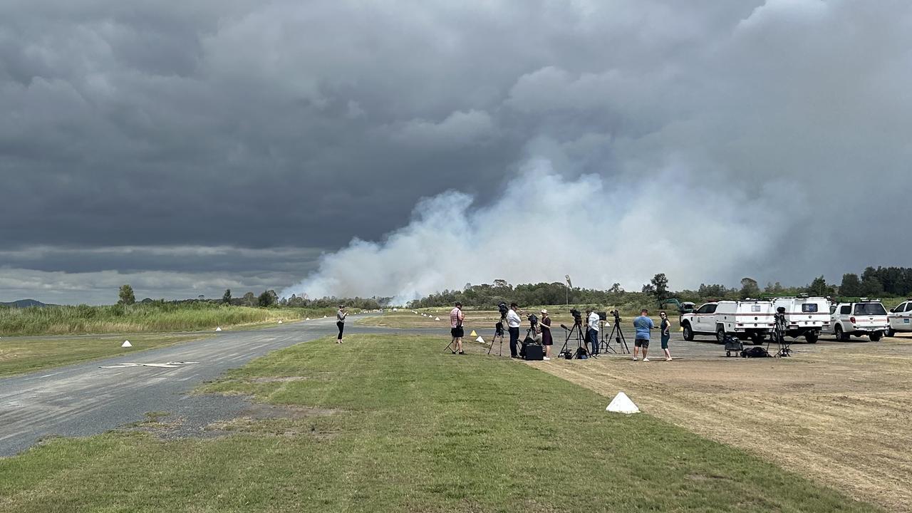 Two dead, crews battle blaze after fiery plane crash