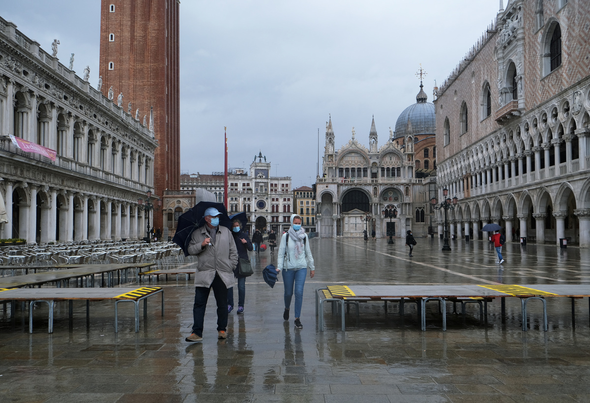 Flood defences save Venice from second high tide